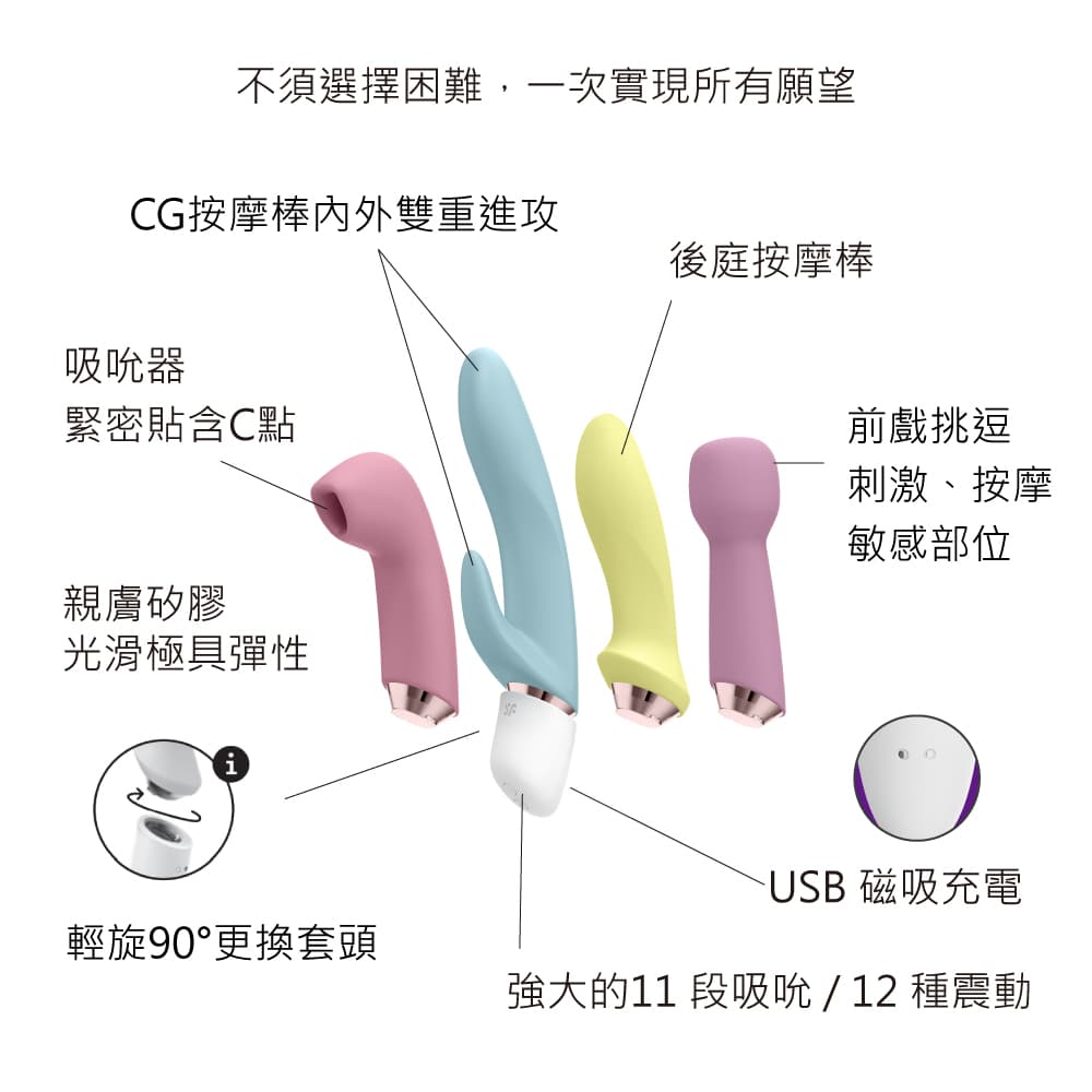 Satisfyer｜Marvelous Four 吸吮套組 - 西斯板 | Dcard