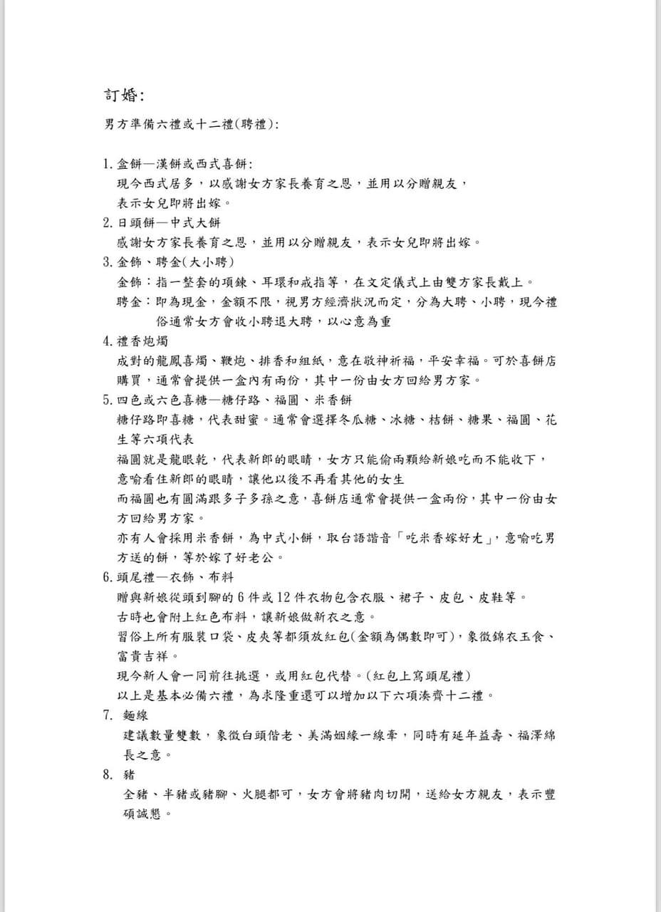 #討論 請問訂婚該準備什麼🥲 - B16 留言 | Dcard