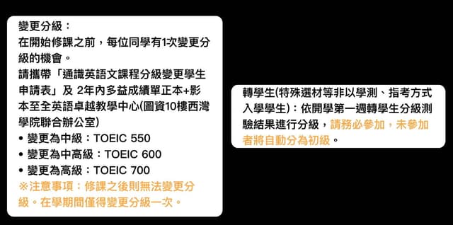 英語文及EAP/ESP修課與抵免說明 - 中山大學板 | Dcard