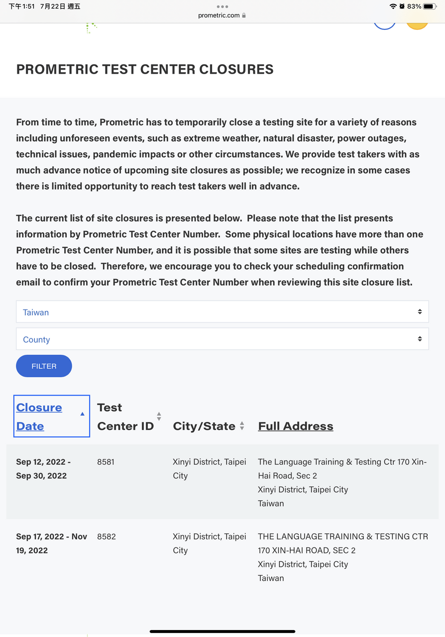 #資訊分享 #精算師 精算考試SOA台北CBT考場即將停止服務!! - 考試板 | Dcard