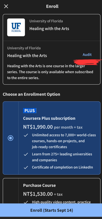 Coursera 需要下載手機APP才能用旁聽功能 - 臺北醫學大學板 | Dcard