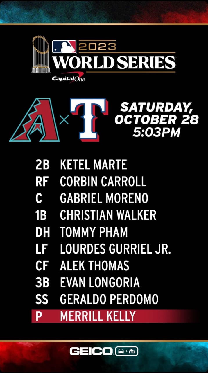 #賽事討論 2023.10.28 MLB 世界大賽 G1 亞利桑那響尾蛇(0) vs. 德州遊騎兵(1）賽事討論區 - MLB板 | Dcard