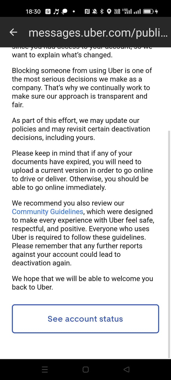 #問題 關於Uber 被停權.. - 外送板 | Dcard