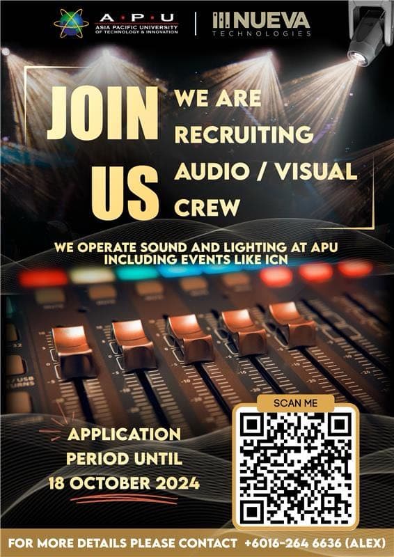 加入成为 APU Audio/Visual Crew - APU板 | Dcard