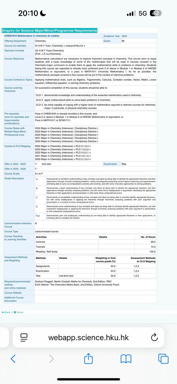 呢科靚唔靚龜？（讀過1013同1150，下sem會讀埋Method in Physics 1) - 香港大學板 | Dcard