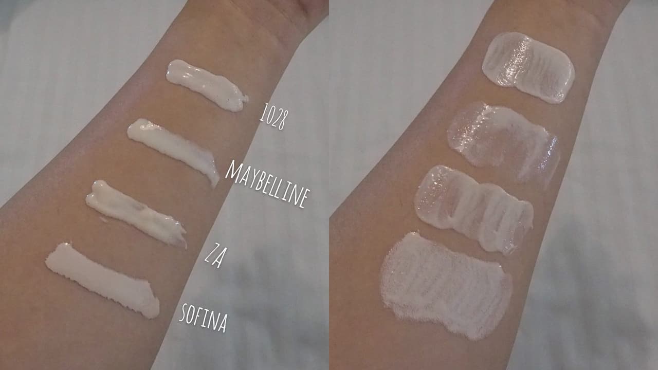 #圖 #分享 妝前（飾底）乳爭霸戰1028 / MAYBELLINE / ZA / SOFINA - 美妝板 | Dcard