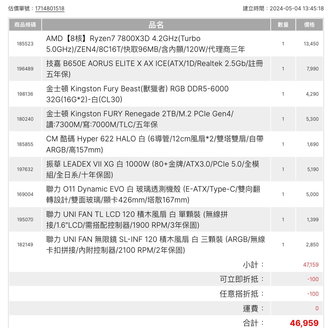 80k 電腦菜單請益 - 3C板 | Dcard