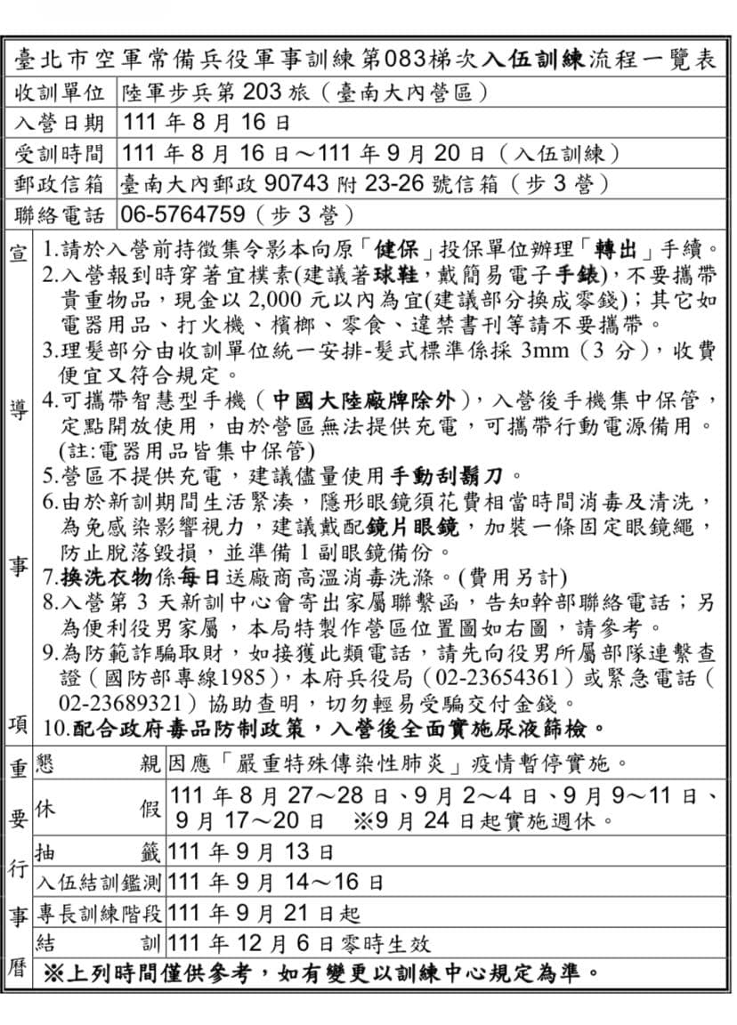 結訓日期詢問 軍旅板 Dcard