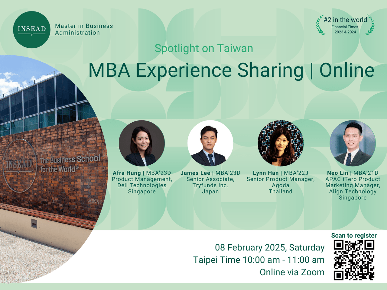 #資訊分享 INSEAD MBA 台灣校友線上分享會 - 留學板 | Dcard