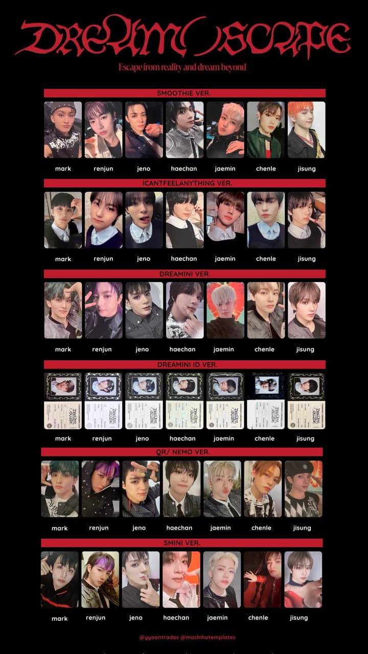 #公告 NCT DREAM《DREAM()SCAPE》小卡集中交換區🦋（含特典卡） - NCT板 | Dcard