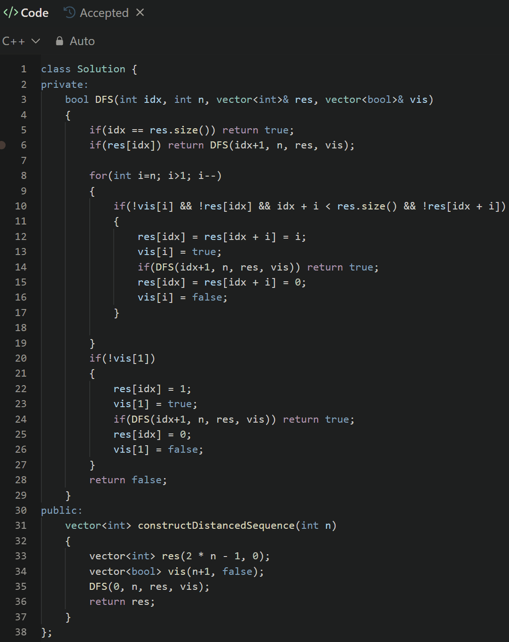1718. Construct the Lexicographically Largest Valid Sequence 解題紀錄 - 佛朗火箭製造基 (@supersonico) | Dcard