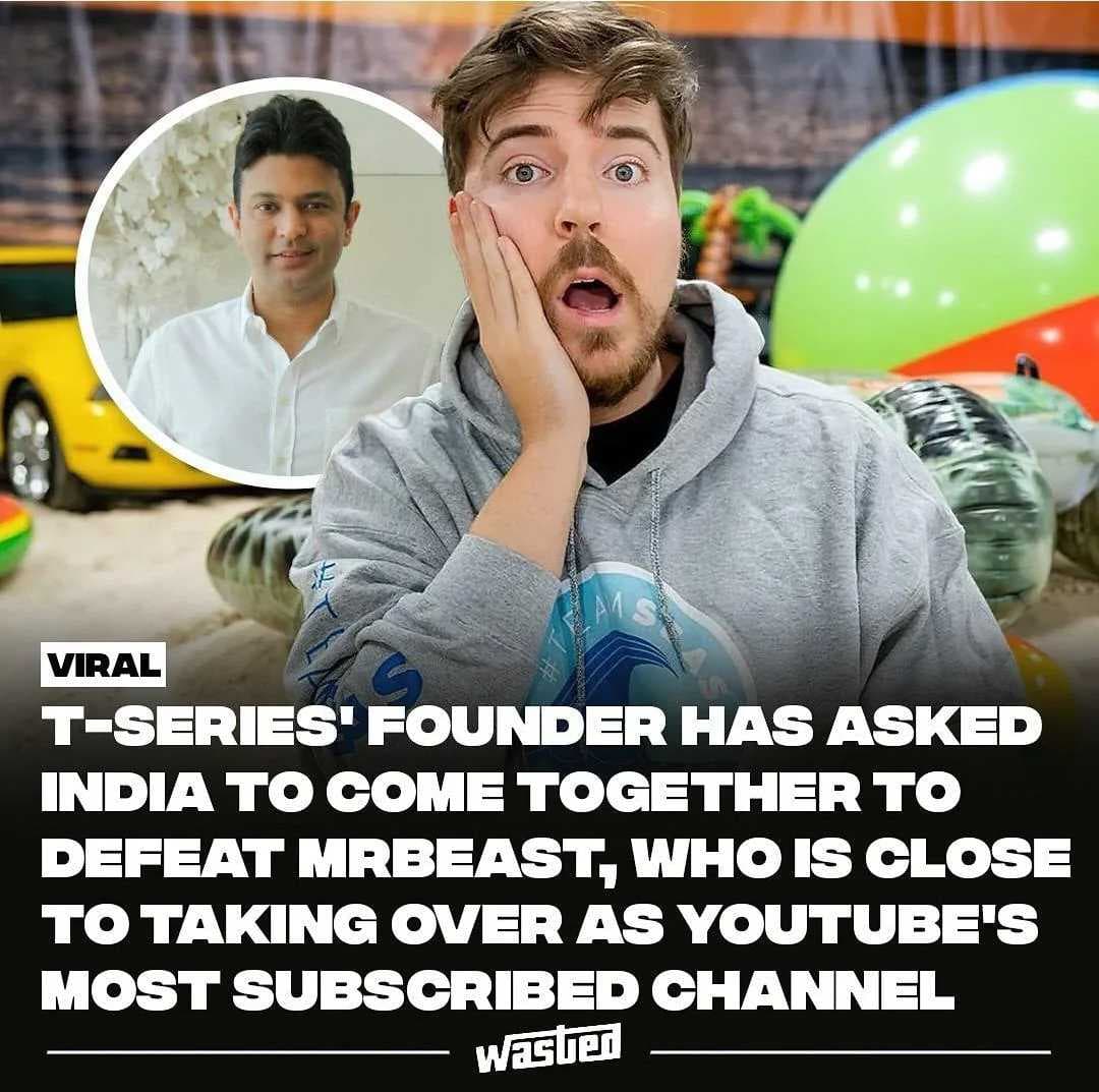 T-Series 向 MrBeast 宣戰?! 全球最多訂閱YouTube頻道競爭賽開打! - YouTuber板 | Dcard