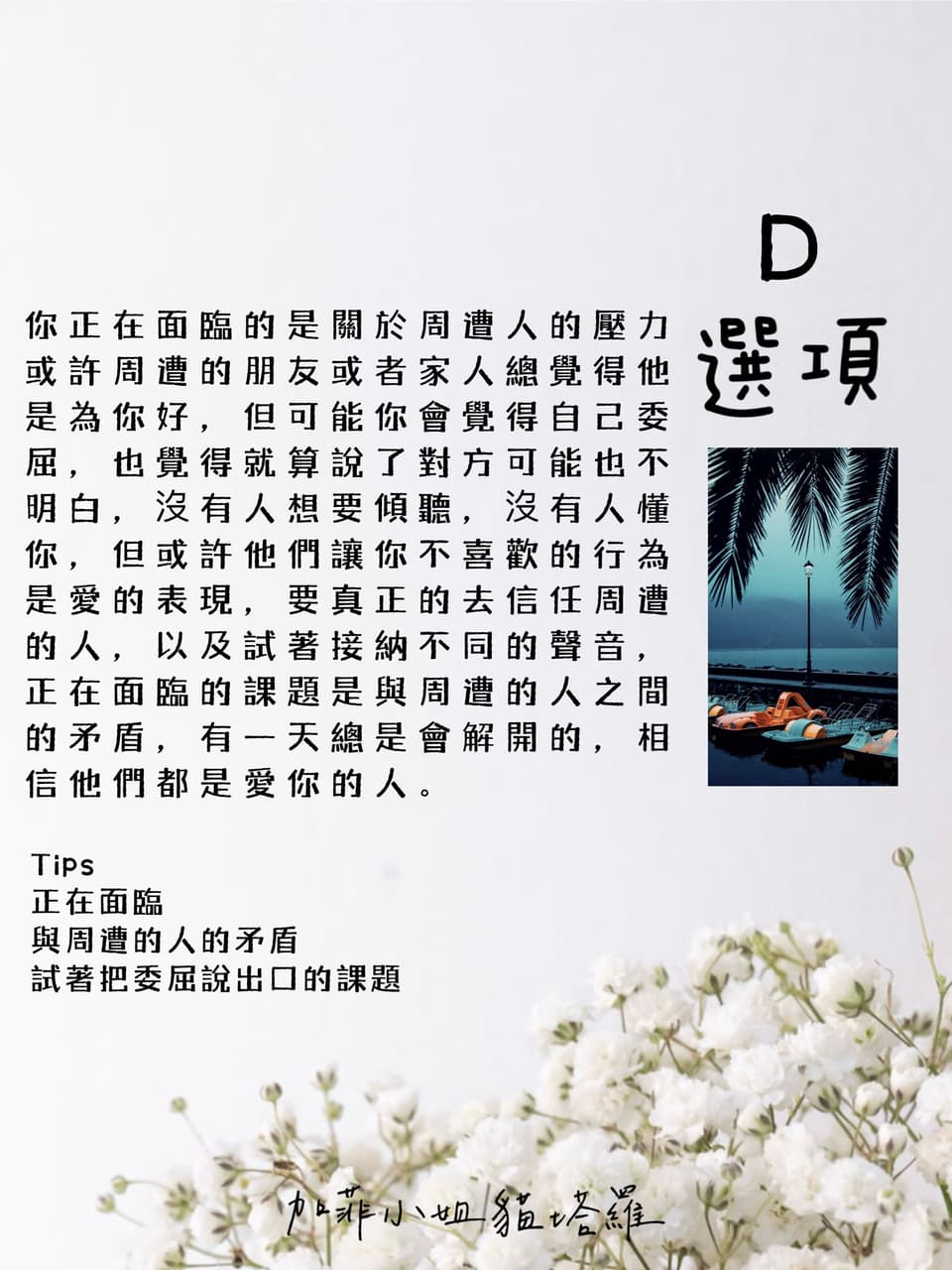 「塔羅」大眾占卜-你正在面臨著人生什麼樣的課題🌸 - 加菲小姐貓塔羅 (@garfield_tarot) | Dcard