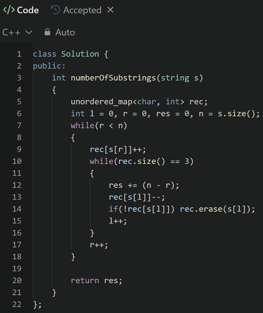 1358. Number of Substrings Containing All Three Characters 解題紀錄 - 佛朗火箭 ...