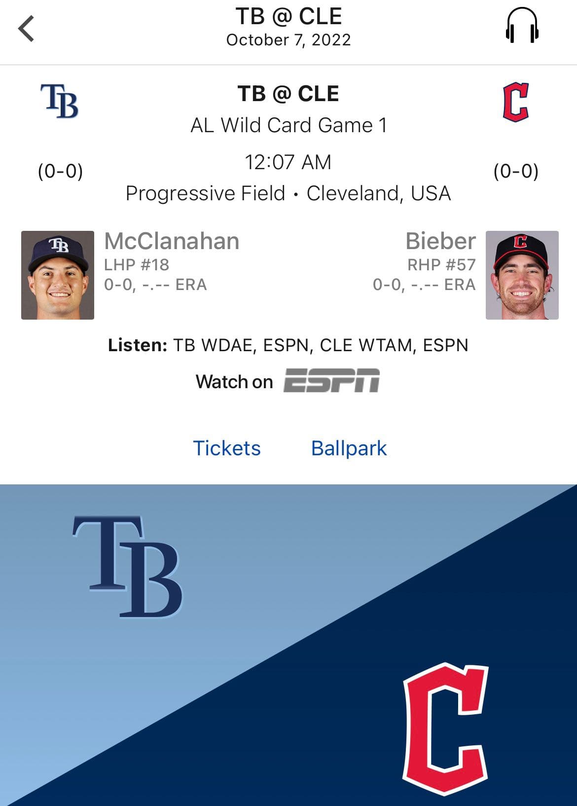 MLB 美聯外卡 TB vs. CLE G1 賽前分析（笑口閒聊） - MLB板 | Dcard