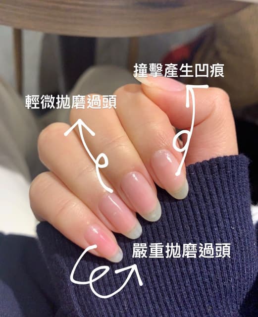 分享 卸甲後拋磨過頭的指甲 美甲板 Dcard