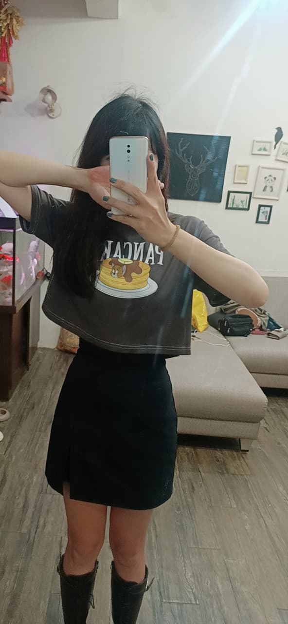 #分享 #gu 開叉褲裙 #caco傑利鼠上衣 - 穿搭板 | Dcard