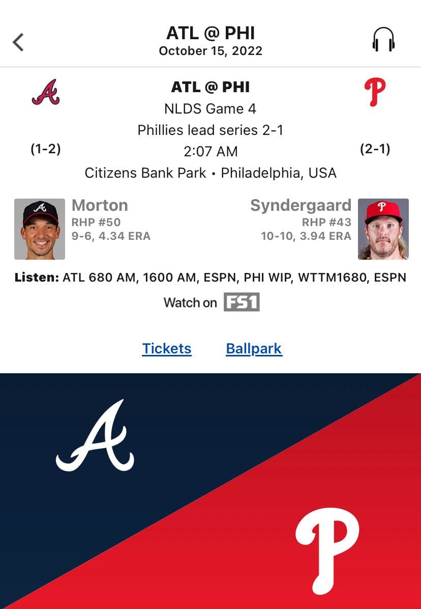 NLDS 國家聯盟分區賽 G4 勇士(1)VS費城人(2) 先發投手預告 - MLB板 | Dcard