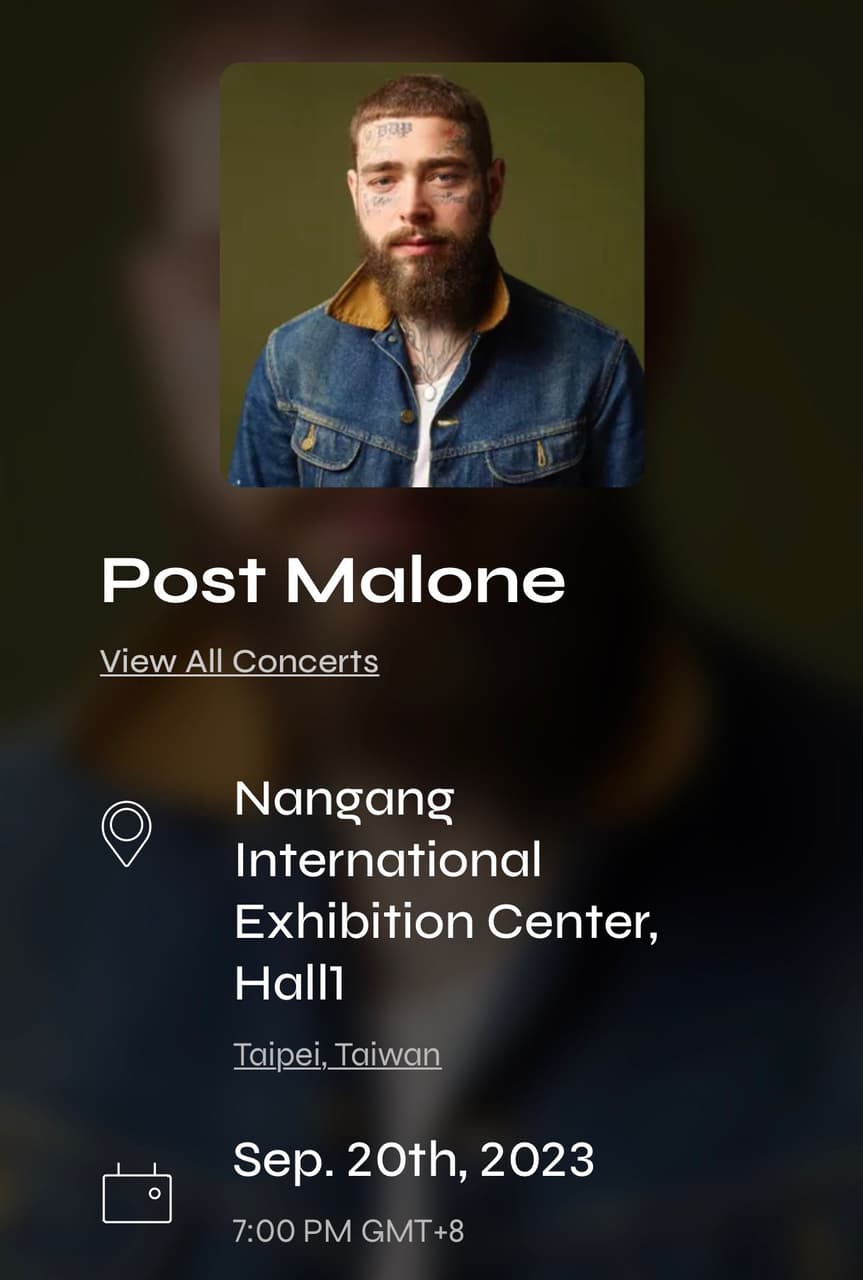 巨星馬龍 Post Malone 台北演唱會 9/20 降臨臺灣《If Y'all Weren't Here, I'd Be Crying Tour 2023》 - 小怪獸軍團 ...