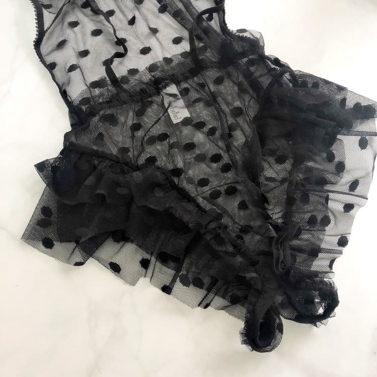 UW LINGERIE｜法式圓點性感連身睡衣．NE21可麗露 - 西斯板 | Dcard