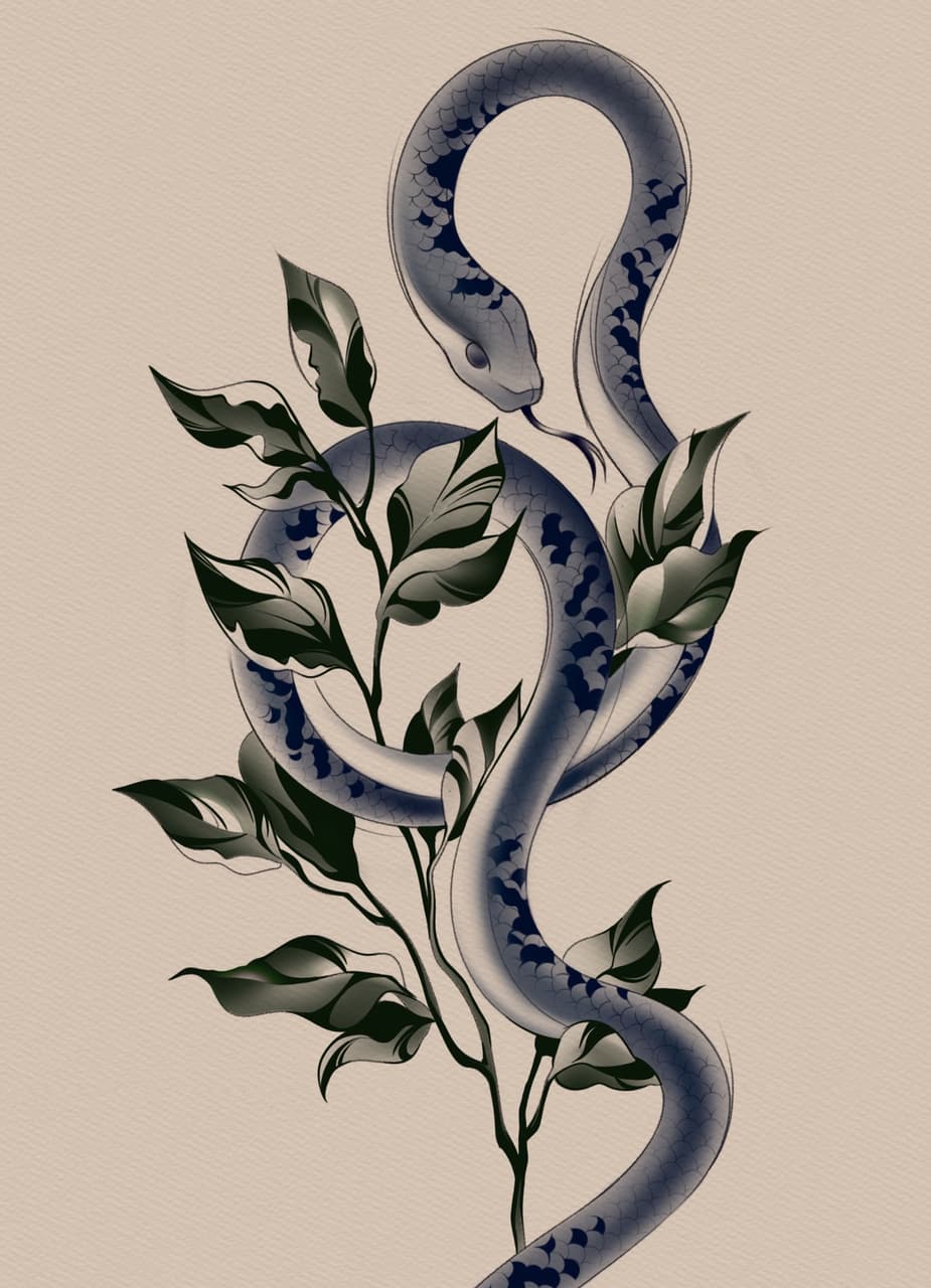 上色了！ 蛇和葉子😃 - ttt (@tina_ttt) | Dcard