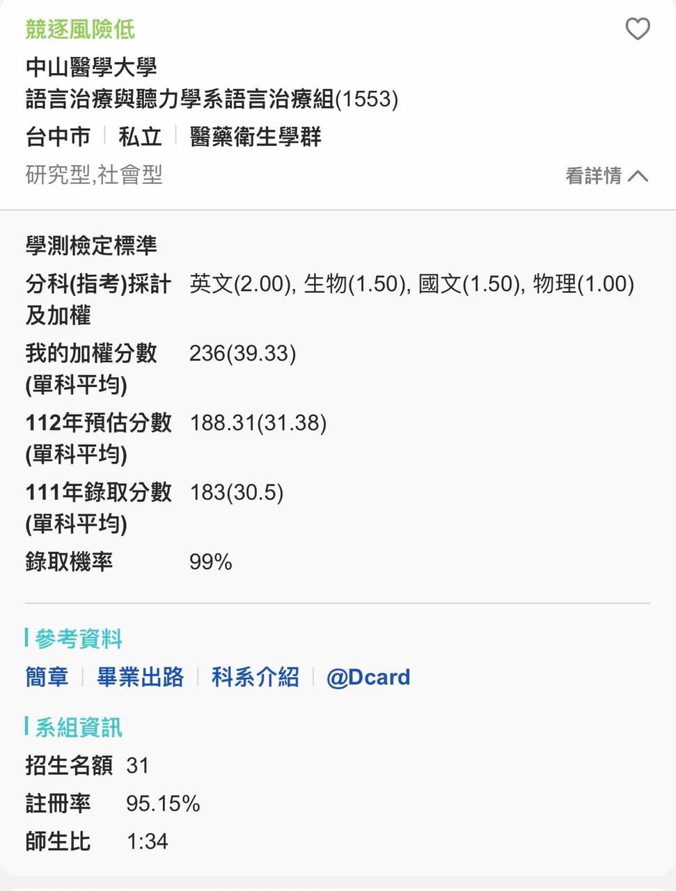 中山醫語聽分科請益 升大學考試板 Dcard