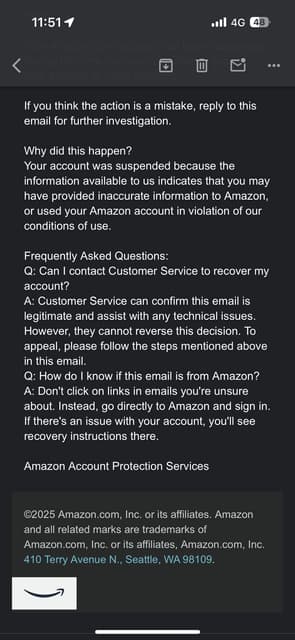 Amazon帳號被暫停= = - 網路購物板 | Dcard