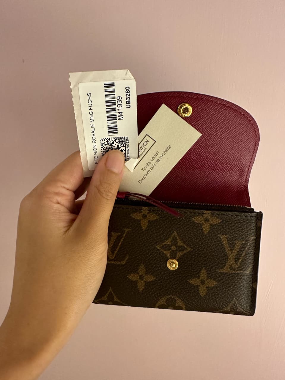 #我要賣 LV Rosalie 紫紅色/9.9成新/降價10000 - 二手交易板 | Dcard
