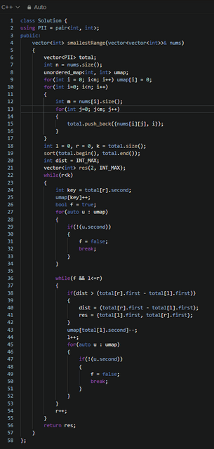 632. Smallest Range Covering Elements from K Lists 解題紀錄 - 佛朗火箭製造基 (@supersonico) | Dcard