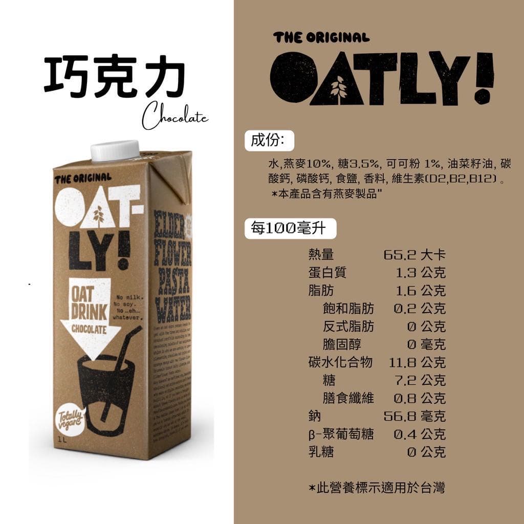 #情報🔎 Oatly 咖啡師 巧克力燕麥奶 限時特價🔥99元🔥 - Jamie (@johnlonewu) | Dcard