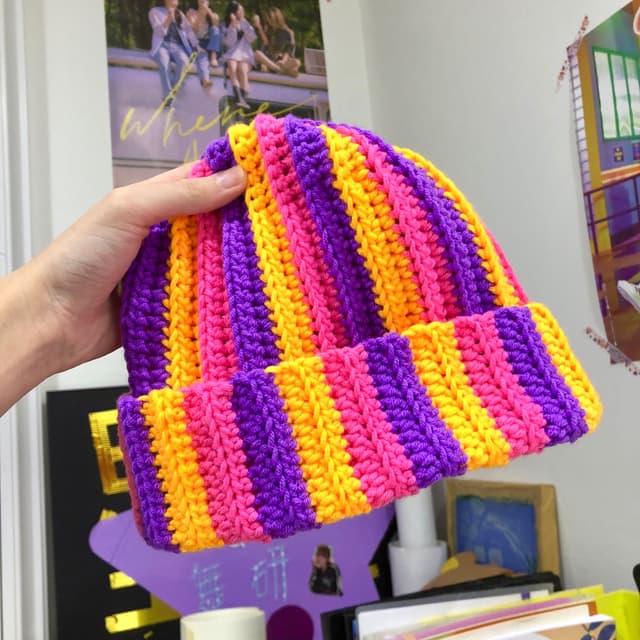 織上癮的Crayon Beanie! - 手作板 | Dcard