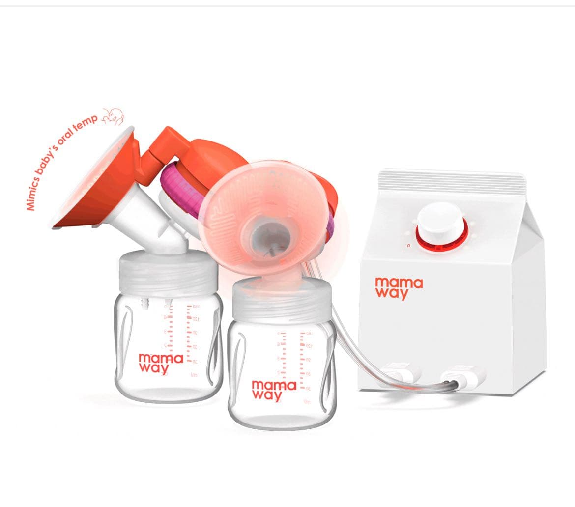 #我要賣 mamaway全新三代電動雙邊熱敷吸乳器贈背巾 - 二手交易板 | Dcard