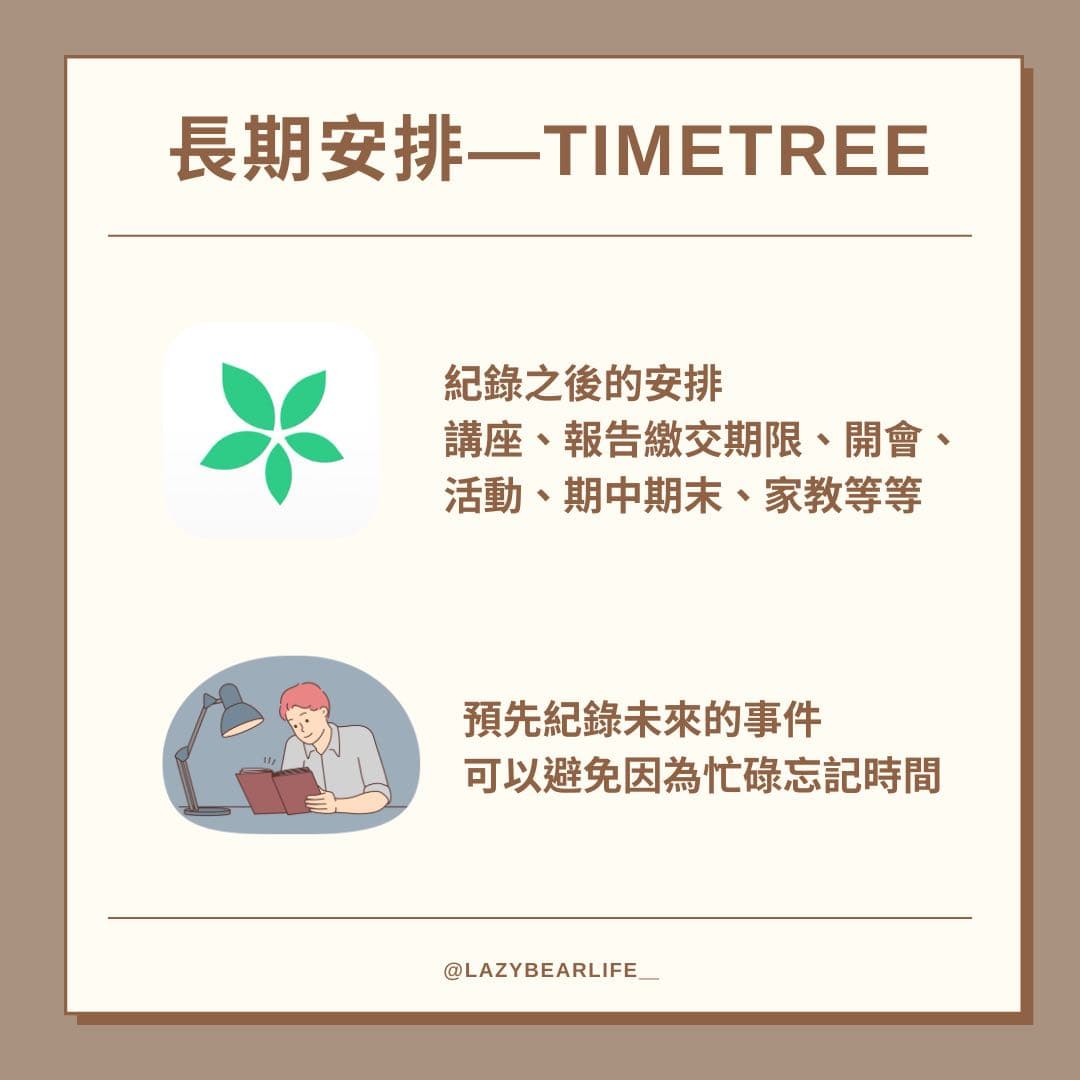 大學做好時間管理必備的四個APP - 懶惰熊 (@lazybear) | Dcard