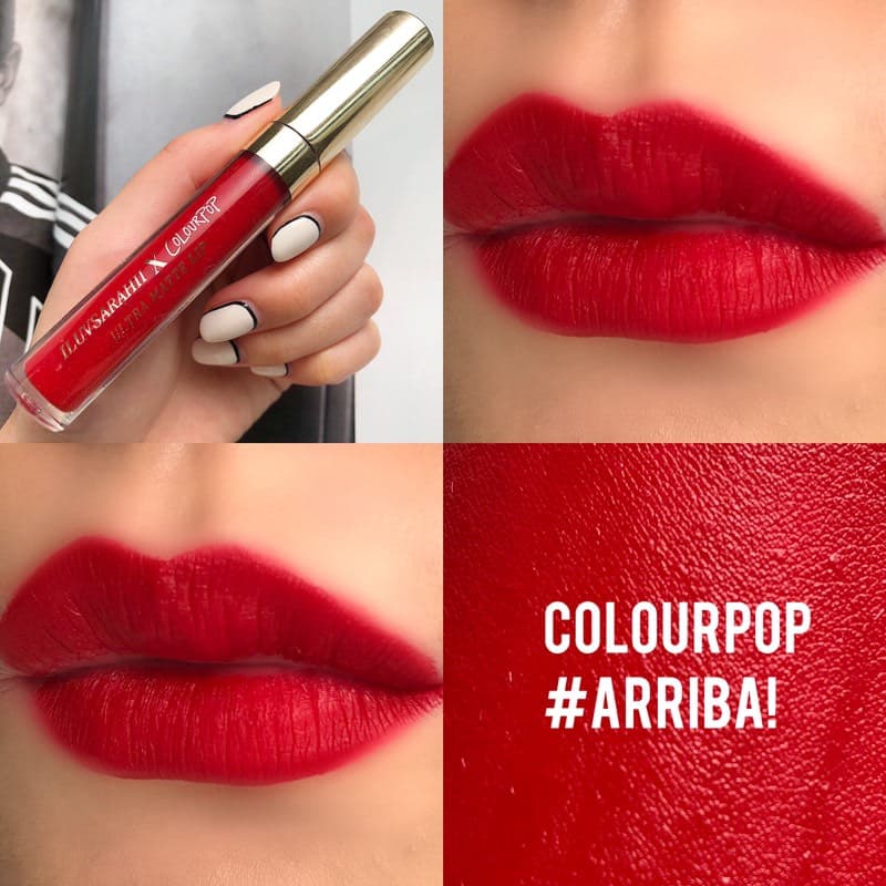 #分享 手邊最愛正紅色霧面唇彩💋💄😍 Colourpop #Arriba! - 美妝板 | Dcard