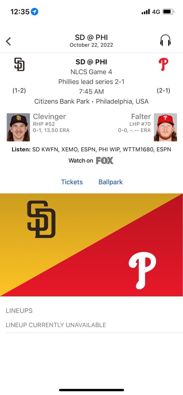 2022.10.23 NLCS G4 費城費城人 vs. 聖地牙哥教士 先發投手預告 （Series: 費城人2：1教士） - MLB板 | Dcard