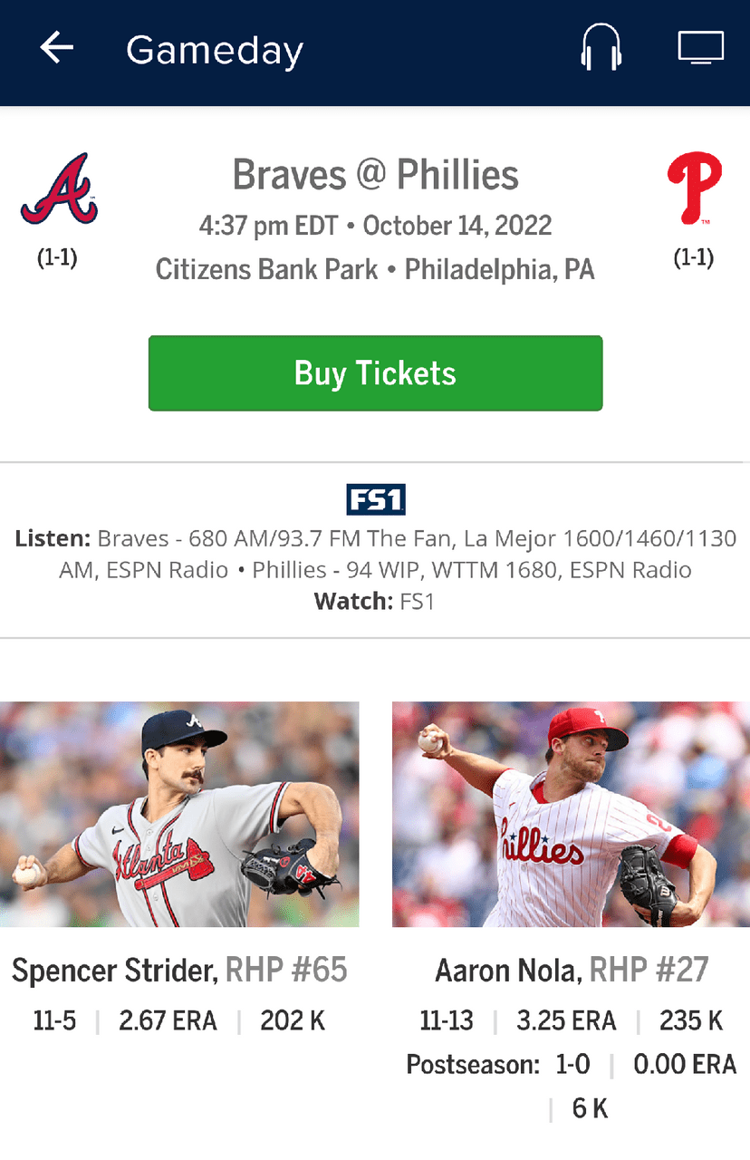 NLDS 勇士 vs. 費城人 G3 先發投手預告 - MLB板 | Dcard