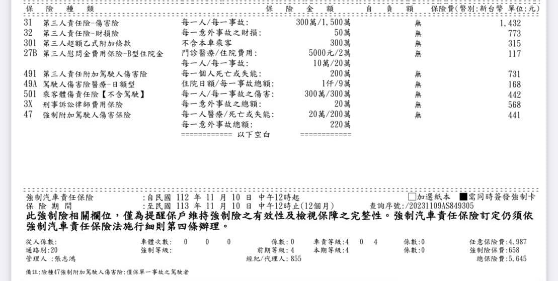 保單請益(機車) 保險業板 Dcard