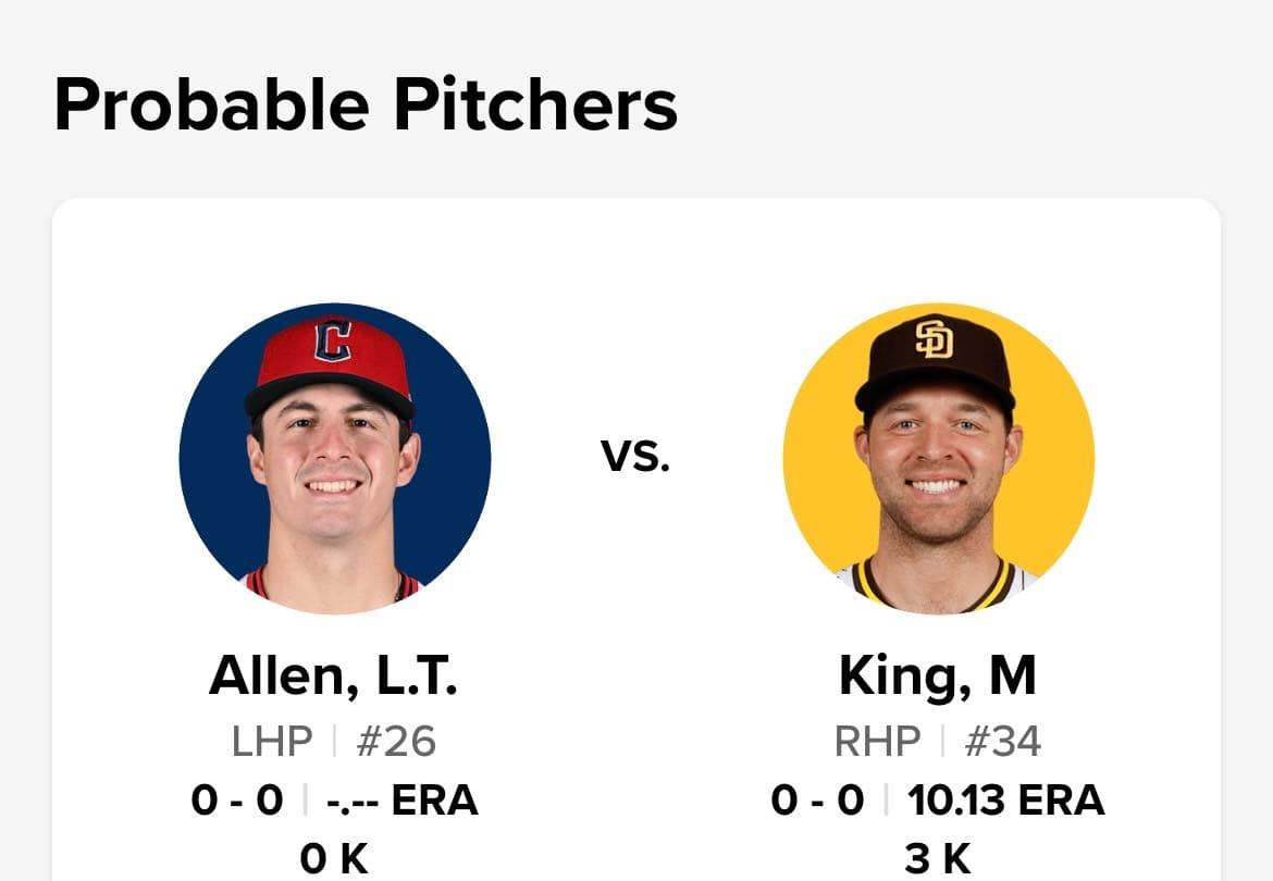 #賽事討論 2025/4/2 MLB 例行賽 / 守護者 VS. 教士 / 賽事討論區（L.Allen VS. M.King) - MLB板 | Dcard
