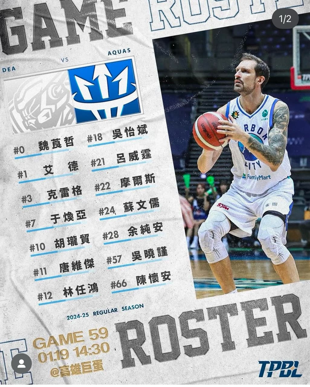 #討論 2025/1/20 TPBL 24-25 G59 / 特攻🏹 (7-10) VS. 海神🧜‍♂️ (10-8) / 賽事討論區 - 籃球板 | Dcard