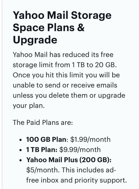 Yahoo信箱容量大幅縮水 - 閒聊板 | Dcard